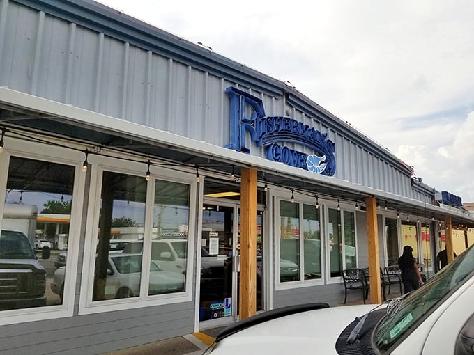 Behind that blue sign and modest exterior lurks seafood so fresh it practically swims to your plate.