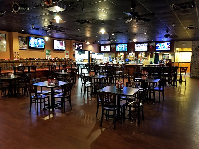 The bar area isn't just where drinks are served—it's where bowling legends are born, embellished, and retold with increasing implausibility.