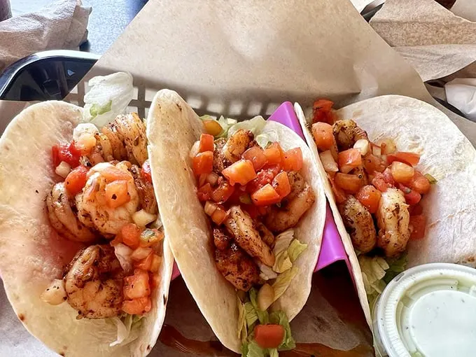 These blackened shrimp tacos don't need a passport to deliver international flavor—just fresh ingredients and a chef who knows what's what.