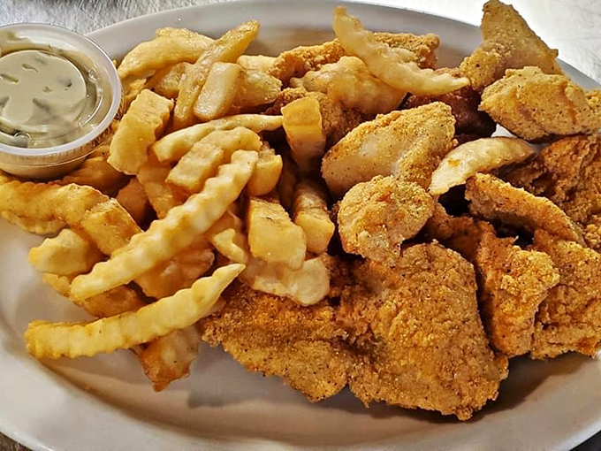 This isn't just fried chicken – it's a masterclass in crunch. Pair it with those perfectly golden fries for a combo that makes fast food chains weep.