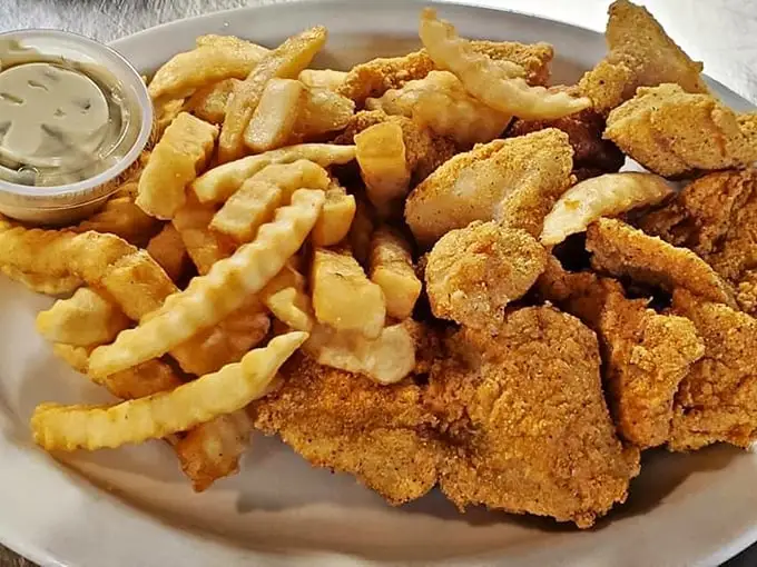 This isn't just fried chicken – it's a masterclass in crunch. Pair it with those perfectly golden fries for a combo that makes fast food chains weep.