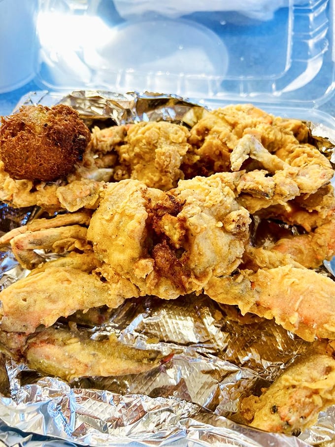 These fried crabs aren't just crispy—they're the kind of indulgence that makes you consider moving to Charleston permanently.