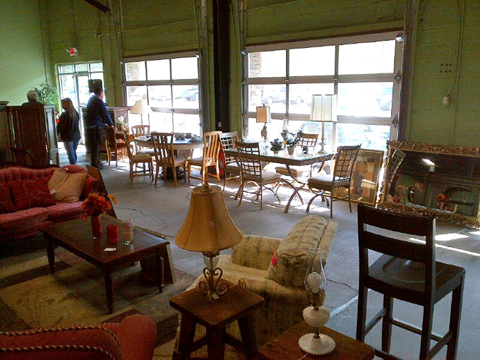 Living room sets arranged like a furniture showroom, minus the hovering salespeople and heart-stopping price tags. Decorating dreams come true here.