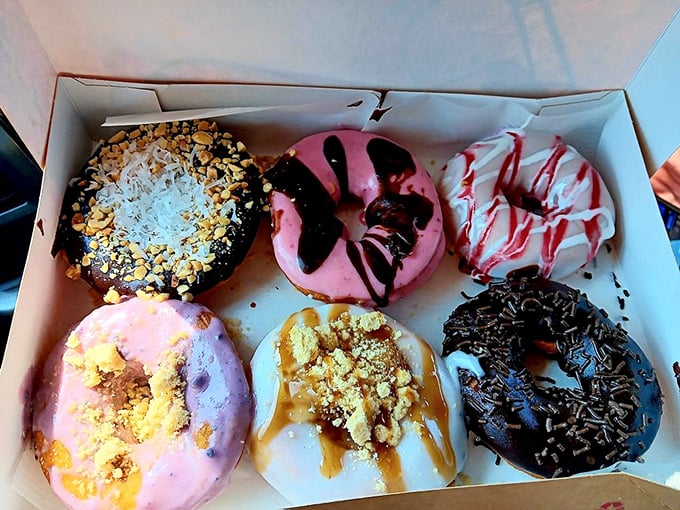 The box that turns ordinary mortals into office heroes. Six distinct personalities united by a common cause: bringing joy through fried dough.