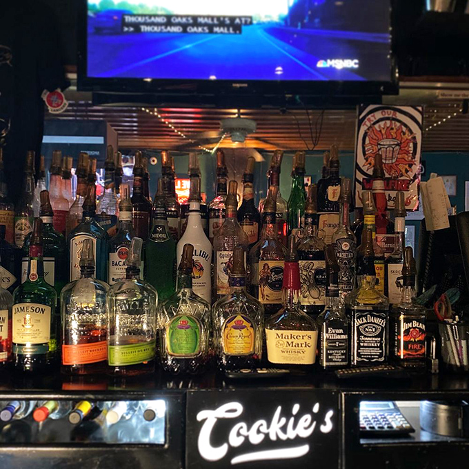 No mixology pretensions here—just honest pours from a lineup that says "we've got what you need" without the fancy speech.