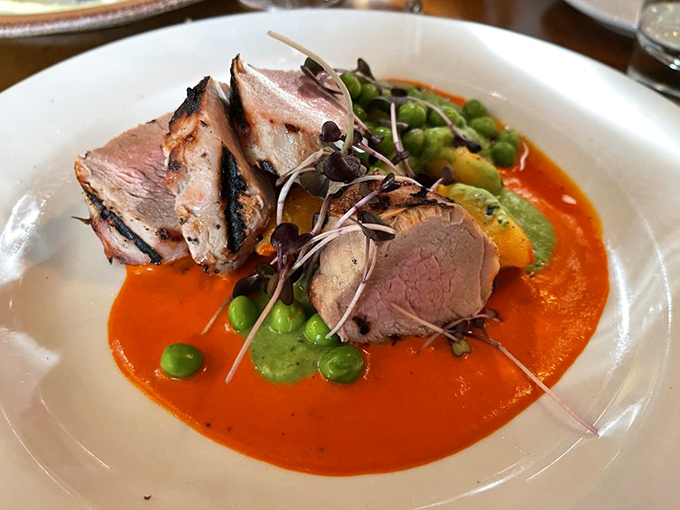 This isn't just duck—it's a master class in flavor architecture, where every element on the plate plays its perfect role.