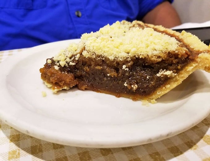 Shoofly pie with its crumbly top and molasses-rich filling—a Pennsylvania Dutch classic that found a happy snowbird home in Florida.