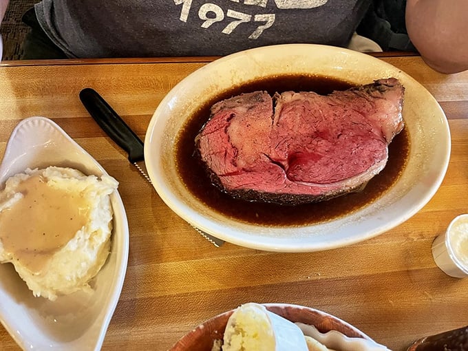 This isn't just prime rib—it's a time machine to when food was allowed to taste like itself. The au jus alone deserves its own fan club.