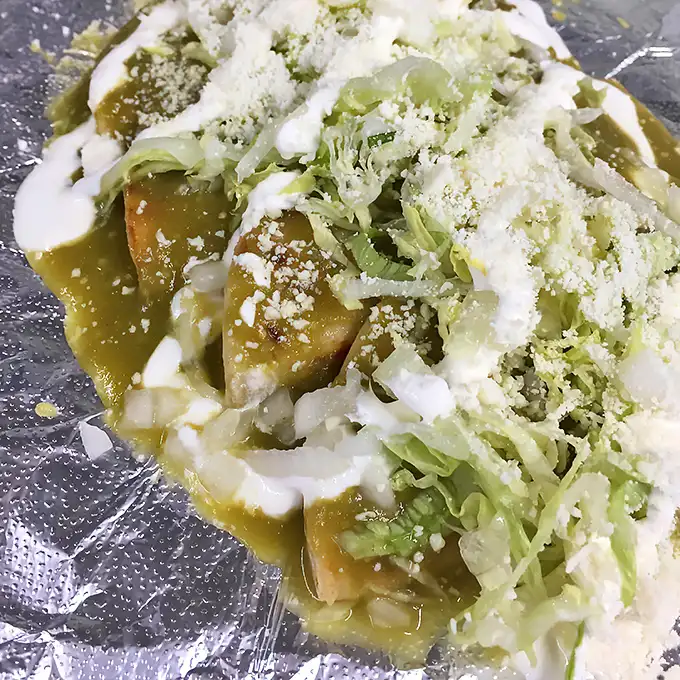 The verde sauce glistens like emerald treasure. If Tolkien wrote about Mexican food instead of rings, this would be the precious.
