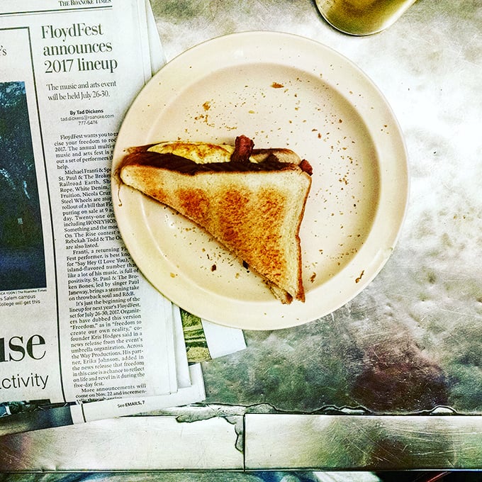 This isn't just a sandwich; it's a morning masterpiece on white bread—the kind of simple pleasure that makes Monday feel like Saturday.
