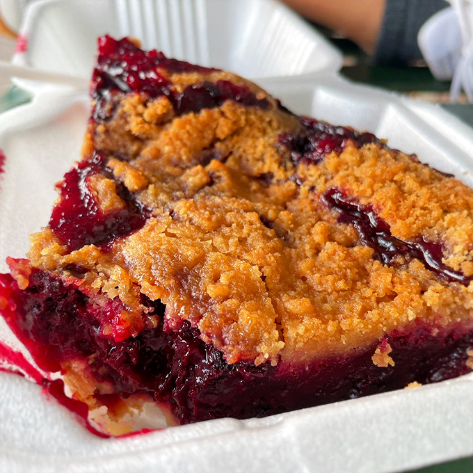 This blackberry crumble isn't just dessert—it's summer captured in a pie tin with a perfect sweet-tart balance that makes fruit seem downright decadent.