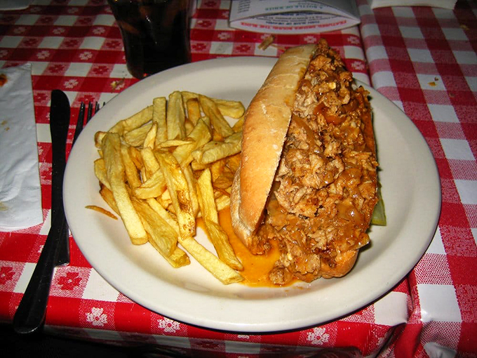 A chicken cheesesteak that puts Philadelphia on notice—this hearty sandwich and golden fries combo is worth crossing county lines for.