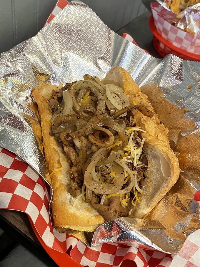 Thinly sliced beef, sautéed onions, melty cheese—this Italian beef sandwich is what dreams are made of when you're awake and hungry.
