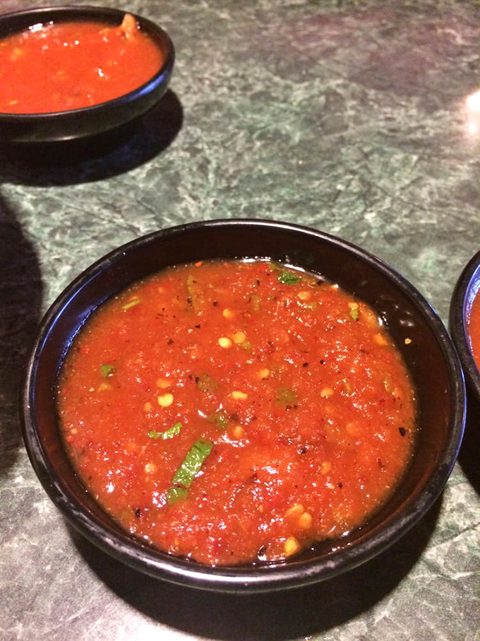 The house salsa strikes that perfect balance—bright enough to wake up your palate but not so spicy that you're reaching for the fire extinguisher.