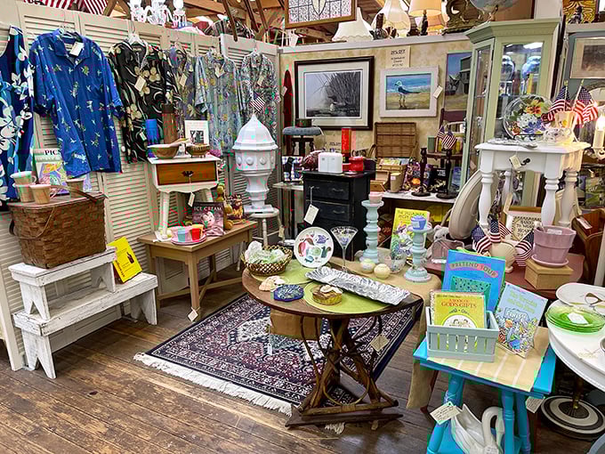 This isn't decorating—it's time travel with throw pillows. Each booth curator tells their story through carefully arranged vignettes that whisper, "Take me home."