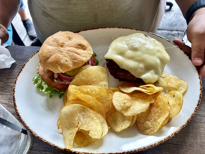 Burgers that remind you why America's favorite sandwich deserves respect. Those house-made chips aren't just sides—they're supporting actors worthy of their own award.