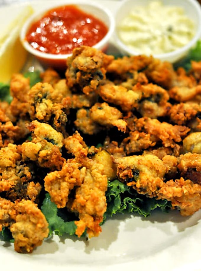 Whoever said "good things come in small packages" was definitely thinking about these golden-battered clam strips—crispy on the outside, tender within.