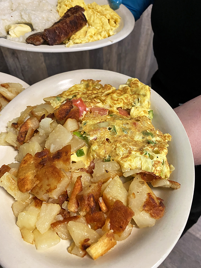 Omelet perfection isn't complicated—it's about timing, temperature, and treating ingredients with respect. This plate tells the whole delicious story.