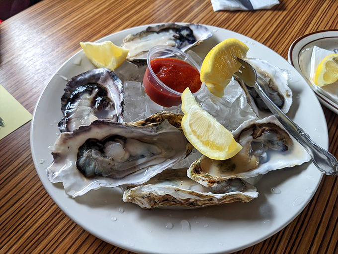Fresh oysters on the half shell—nature's perfect appetizer. Just add lemon, a dab of cocktail sauce, and momentarily pretend you're seaside.