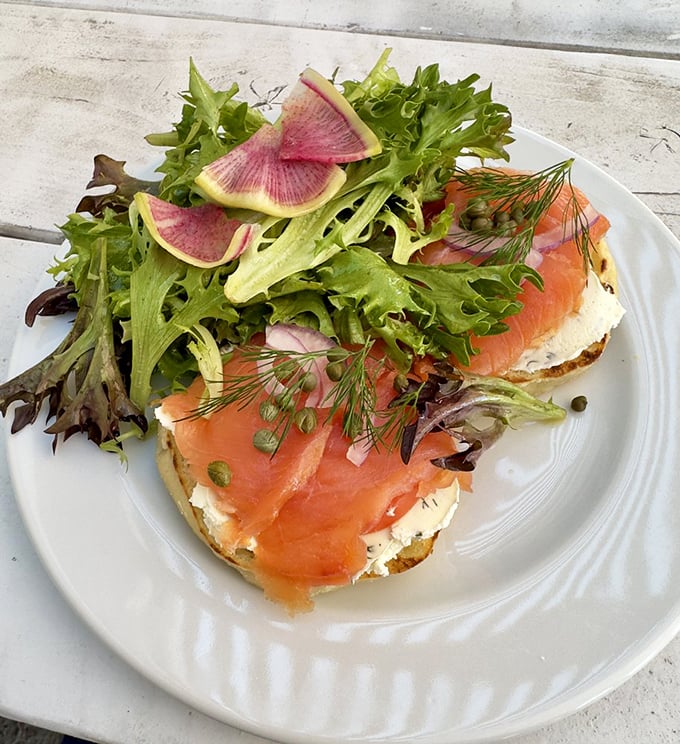 Smoked salmon on toast that makes you wonder why anyone bothers with basic breakfast when this edible artwork exists.