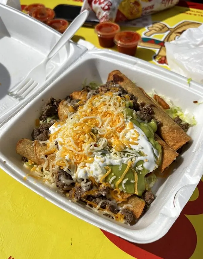 Taquitos lined up like delicious soldiers, crispy on the outside and tender within – the textural dream team.