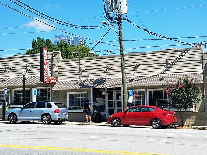 Mary Mac's vintage sign stands as a beacon of hope for hungry travelers – like a lighthouse, but guiding you to fried chicken instead of safe harbor.
