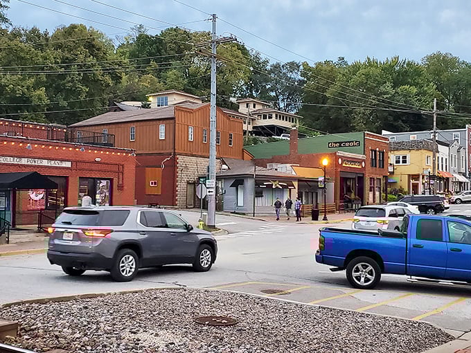 Parkville's storefronts line up like colorful dominoes, each one housing treasures more unique than the last.