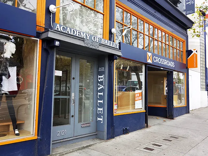 Where ballet meets bargains – Crossroads Trading shares its stylish block with dancers while offering fashion-forward finds inside.