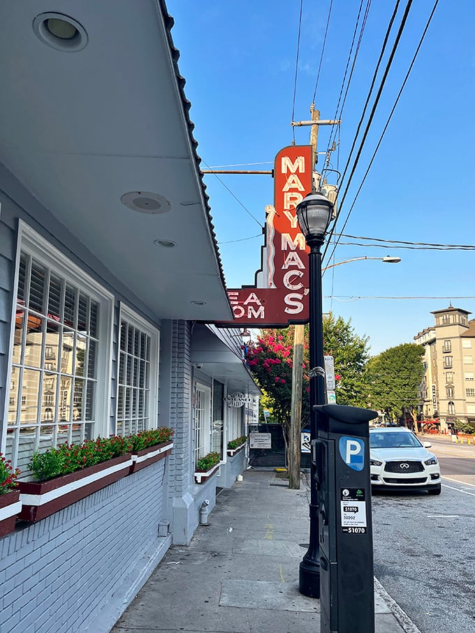 The classic storefront belies the culinary powerhouse within – where sweet tea flows like water and vegetables aren't considered complete without pork.