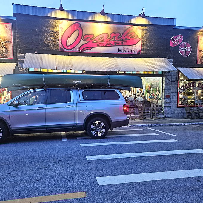 The vintage signage isn't retro by design—it's authentic by longevity, just like the recipes that keep locals coming back.