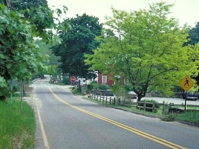The rolling hills surrounding Woodstock create a backdrop so picturesque it feels like the town was specifically designed for postcards