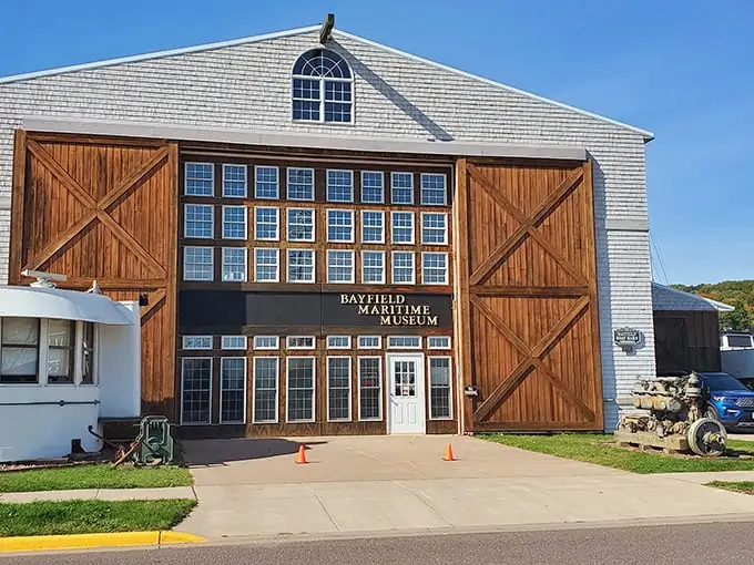 The Maritime Museum's massive barn doors open to reveal Bayfield's soul—a community shaped by its relationship with the greatest of lakes.