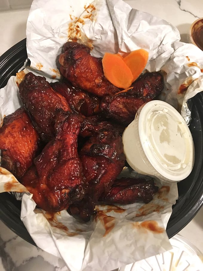 These wings aren't just cooked, they're transformed—glazed to perfection and waiting for their superhero origin story.