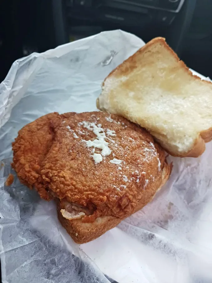 When a chicken sandwich looks this good in your car, you know you've made the right detour off Florida's tourist trail.