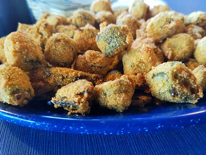 Fried okra that could convert even the most stubborn okra skeptic. These golden nuggets bring new meaning to "vegetable side dish."