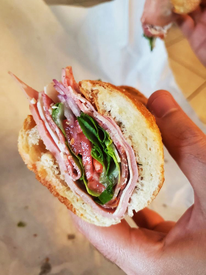 Layer upon glorious layer of Italian meats, veggies, and cheese—a hoagie that makes you question why you ever settled for lesser sandwiches.