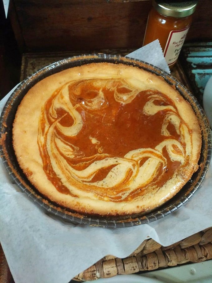 This pumpkin ricotta cheesecake with its hypnotic swirls might be the most beautiful relationship between pumpkin and cheese since, well, ever.