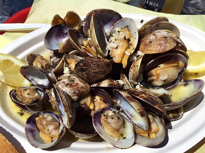 Steamer clams bathing in buttery, garlicky goodness—proof that sometimes the simplest preparations create the most profound pleasures.