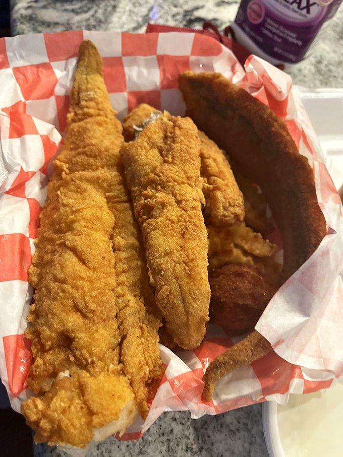 A basket of perfectly fried whiting that would make your grandmother nod in approval – crispy exterior, flaky interior, zero pretension.