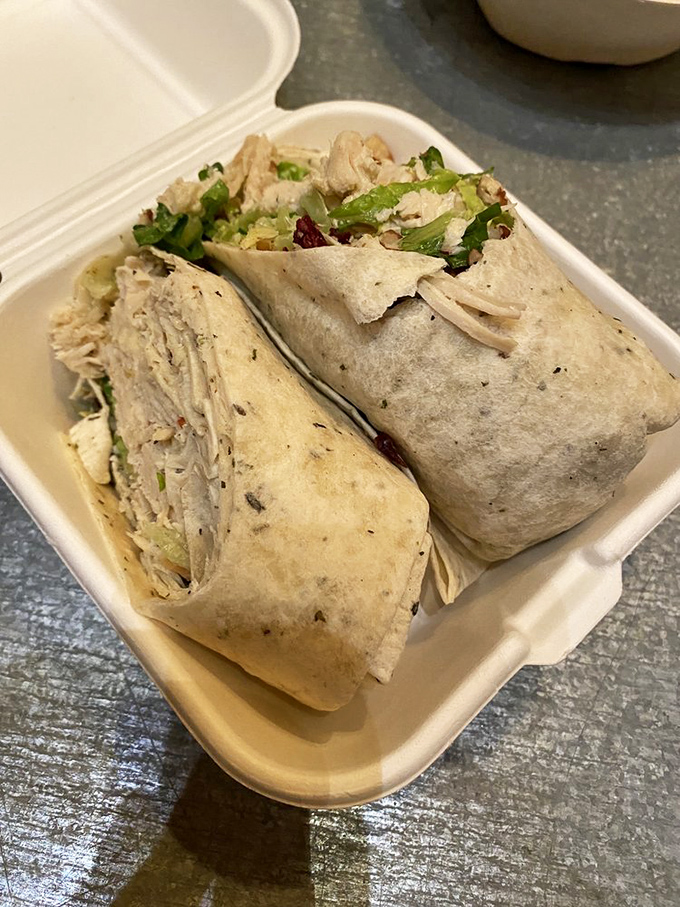 Fresh ingredients wrapped in a tender tortilla—proof that good things come in simple packages. A portable feast for trail adventurers.