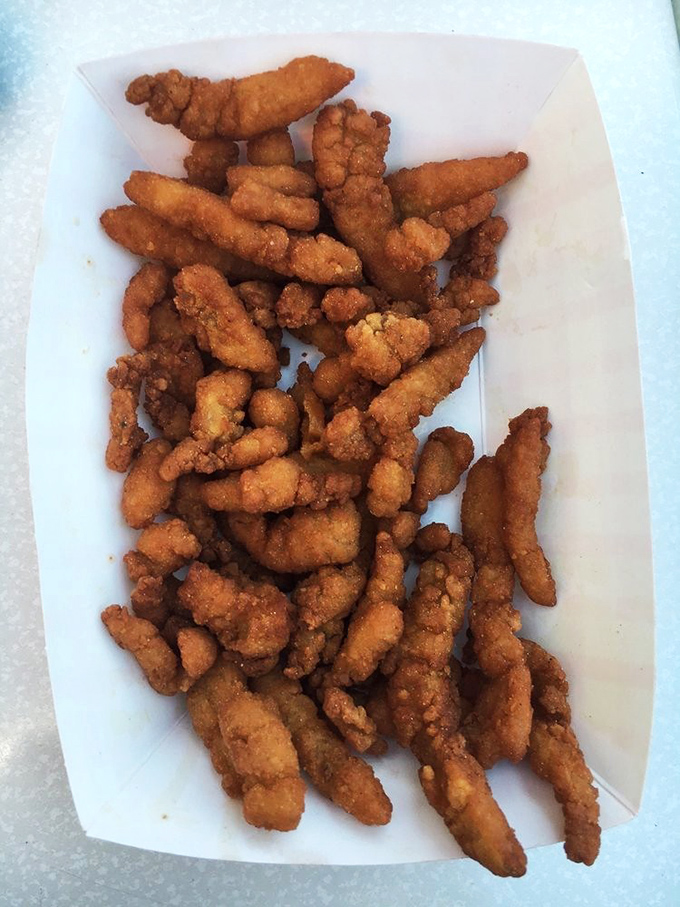 Tiny treasures from the deep, these clam strips have that perfect crunch-to-chew ratio that separates the good from the truly great.