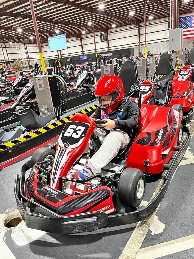 Future NASCAR champions in training! These kids are learning early that the fast lane isn't just a metaphor for life choices.