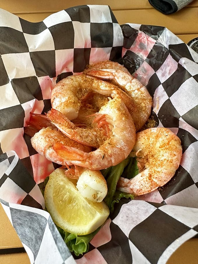 Peel-and-eat shrimp dusted with Old Bay—nature's perfect finger food that makes you work just enough to appreciate each sweet, briny bite.
