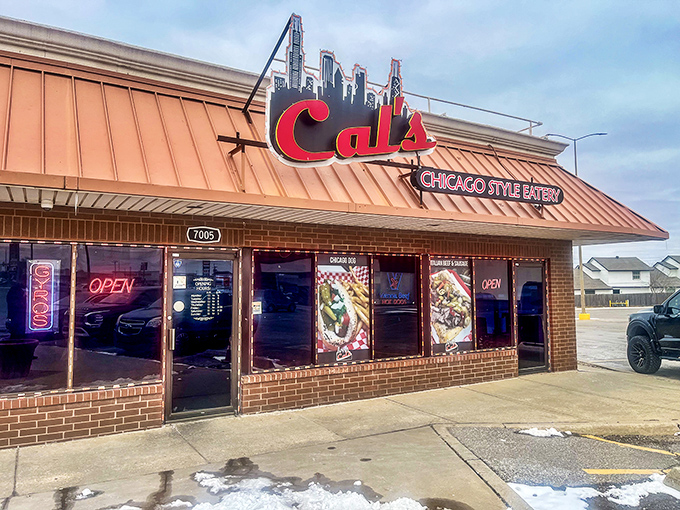 Chicago's skyline silhouette stands guard over this outpost of Windy City flavor in the heart of Oklahoma.