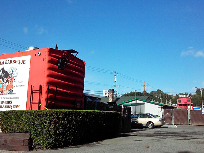 "If it's smokin', we're open" isn't just a slogan, it's a life philosophy that has made this converted railcar a mandatory Pacifica pit stop.