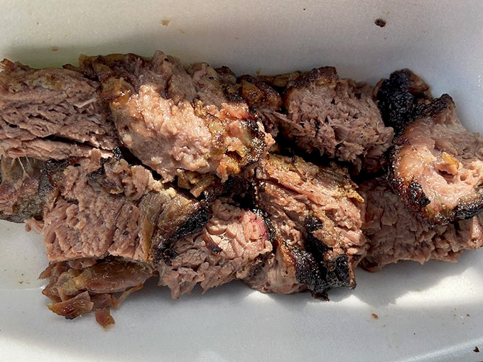 Burnt ends—the BBQ equivalent of hitting the lottery. These twice-smoked brisket nuggets are what Kansas dreams are made of.