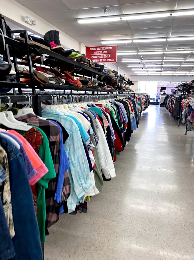 Rack after glorious rack of clothing stretches to the horizon, each hanger potentially holding your next favorite outfit.