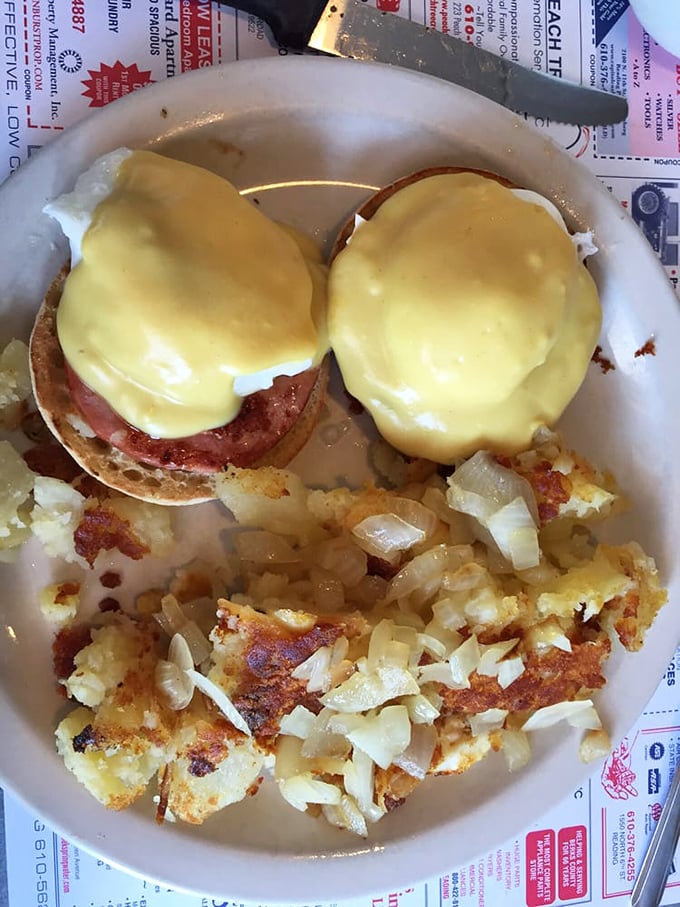 A Western omelette with those home fries—breakfast's dynamic duo that makes you want to cancel your plans and order seconds.