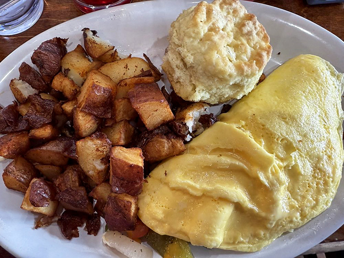 A proper diner breakfast isn't measured in calories but in memories – this plate is worth at least a thousand.