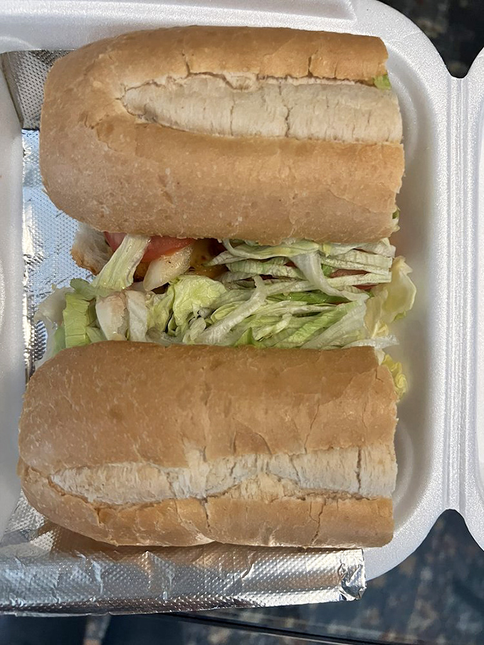 A po' boy that's actually rich in flavor. The crusty bread barely containing its garden-fresh toppings is a sandwich engineering marvel.